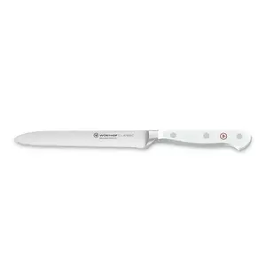 WUSTHOF 5 Serrated Utility Knife - White