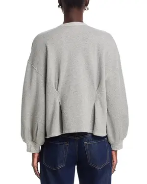 The Great. Corset Sweatshirt - Varsity Grey