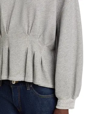 The Great. Corset Sweatshirt - Varsity Grey