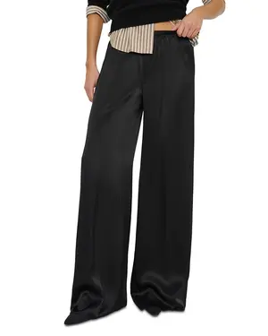 REFORMATION Celine Low Rise Silk Wide Leg Pants