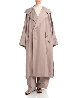 Issey Miyake Akimbo Trench Coat - Greige