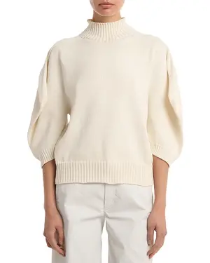 Issey Miyake Mock Neck Sweater - Off-white