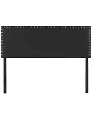 MODWAY Phoebe Upholstered Vinyl Headboard - Black