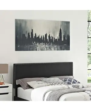 MODWAY Phoebe Upholstered Vinyl Headboard - Black