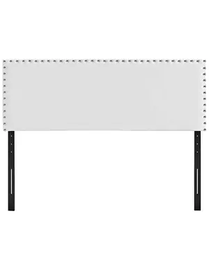 MODWAY Phoebe Upholstered Vinyl Headboard - White