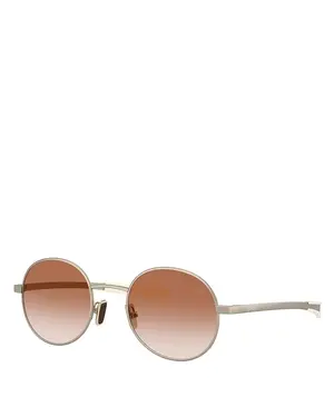 Moncler Centro Oval Sunglasses, 50mm - Matte Bron