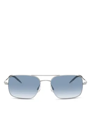 Oliver Spencer Victory Ii Pillow Sunglasses, 55mm - Silver