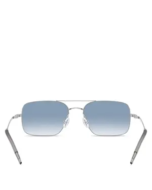 Oliver Spencer Victory Ii Pillow Sunglasses, 55mm - Silver