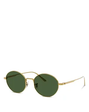 Khaite X Oliver Peoples Oval Sunglasses, 50mm - Gold
