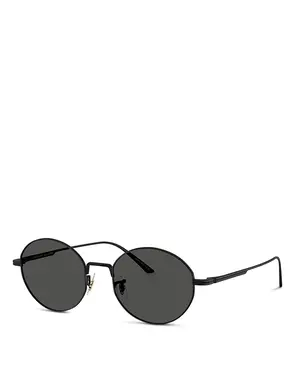 Khaite X Oliver Peoples Oval Sunglasses, 50mm - Matte Black