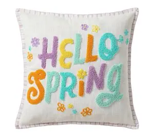 HALLMARK 18' X 18' Hello Spring Reversible Deco Rative Pillow - One-color
