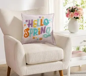 HALLMARK 18' X 18' Hello Spring Reversible Deco Rative Pillow
