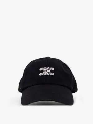 Celine Vivienne Cotton Hat - Black