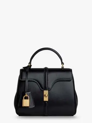 Celine Mini 16 Leather Crossbody Bag - Black