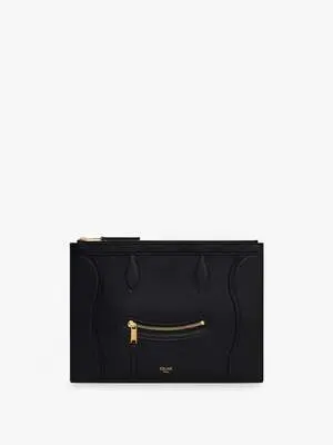 Celine Leather Clutch Bag - Black