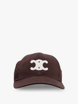 Celine Triomphe Cotton Hat - Brown