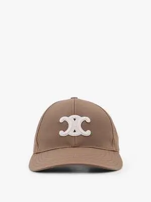 Celine Triomphe Cotton Baseball Cap - Beige