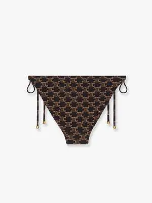 Celine Bikini Slip With Triomphe Print