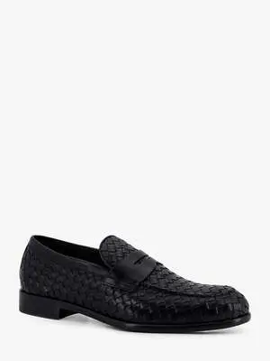 DOUCAL'S Adler Woven Leather Loafers - Black
