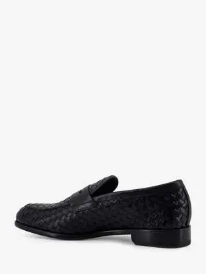 DOUCAL'S Adler Woven Leather Loafers - Black