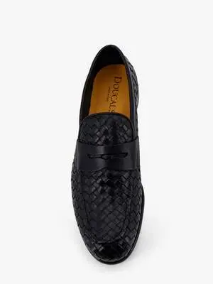 DOUCAL'S Adler Woven Leather Loafers - Black