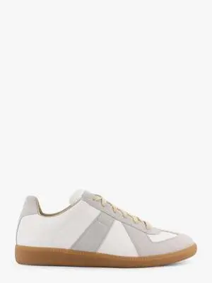 MAISON MARGIELA Replica Leather And Suede Lowtop Sneakers - White
