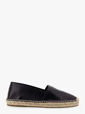 Celine Leather Espadrilles With Triomphe Detail - Black