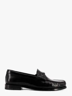 Celine Luco Leather Loafers - Black
