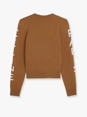 Celine Wool Sweater With Logo Inlay