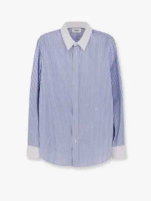 Celine Striped Cotton Shirt - Blue