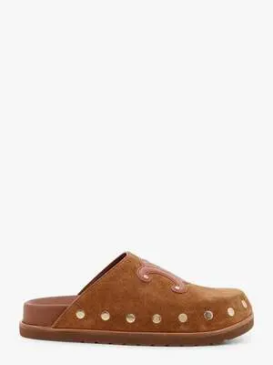 Celine Pitea Suede Sandals - Brown