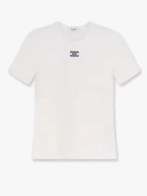 Celine Cotton Blend Tshirt With Triomphe Logo