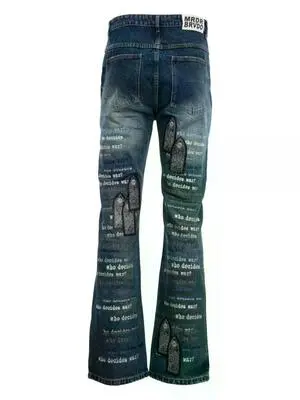 WHO DECIDES WAR Scripture Straight Leg Jeans