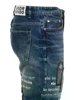 WHO DECIDES WAR Scripture Straight Leg Jeans
