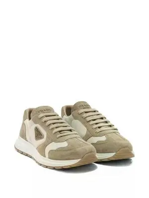 Prada Suede And Re-nylon Lace-up Sneakers