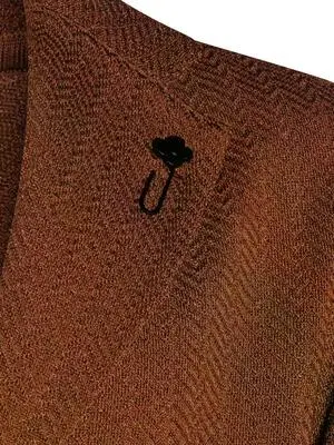 LARDINI Herringbone Pocket Jacket - Brown