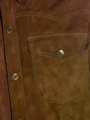 SALVATORE SANTORO Buttoned Flap-pocket Leather Jacket