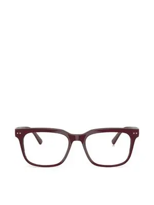 NUANCE Square Frame Glasses - Red