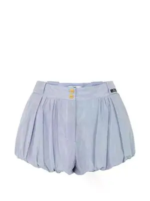 Elisabetta Franchi Striped Nylon Taffeta Balloon Shorts