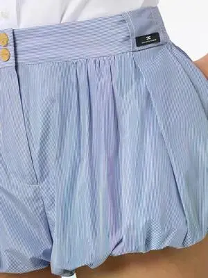 Elisabetta Franchi Striped Nylon Taffeta Balloon Shorts