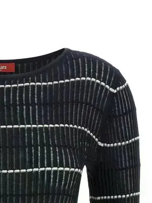 Max Mara Pedone Striped Ribbed Sweater - Blue