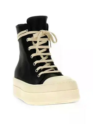 Rick Owens Mega Bumper Leather Sneakers - Black
