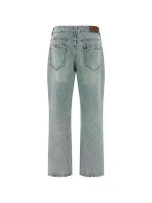 Brunello Cucinelli High-waist Cotton Straight Leg Jeans - Blue