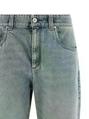 Brunello Cucinelli High-waist Cotton Straight Leg Jeans - Blue