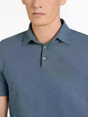 SLOWEAR Buttoned Polo Shirt - Blue