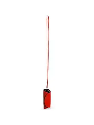 JIL SANDER Cylindrical Keyring Wallet - Red