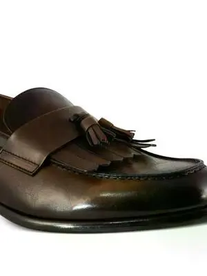 DOUCAL'S Tassel Flat Loafers - Brown