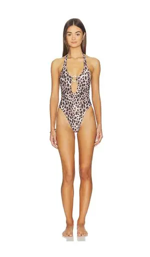 LOVEWAVE The Velza One Piece In Brown - Brown Cheetah