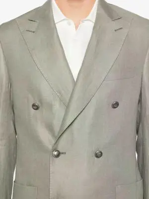 Corneliani Academy Light Double-breasted Patch-pocket Jacket