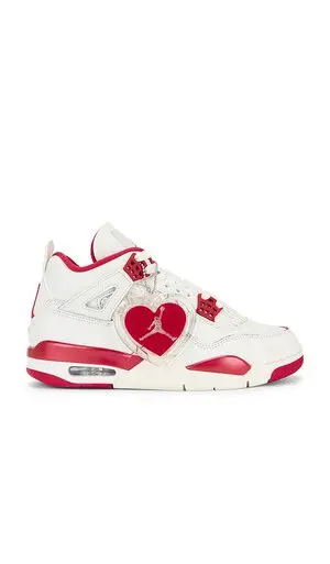 JORDAN 4 Retro Sneaker - Pale Ivory  Sierra Red & Tough Red